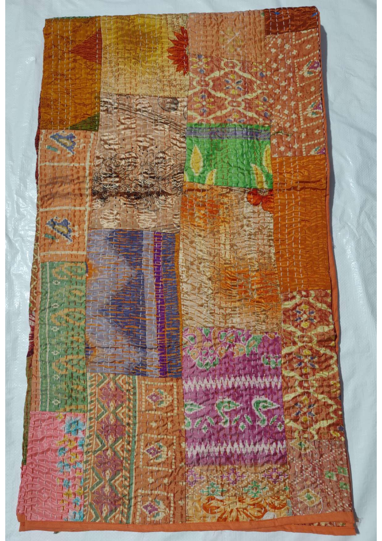 Silk Patola Kantha Patchwork - HeartFul Craft
