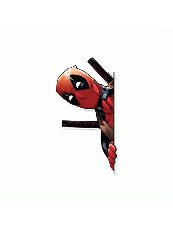 "Deadpool Peeking Sticker" - Crafted Tales