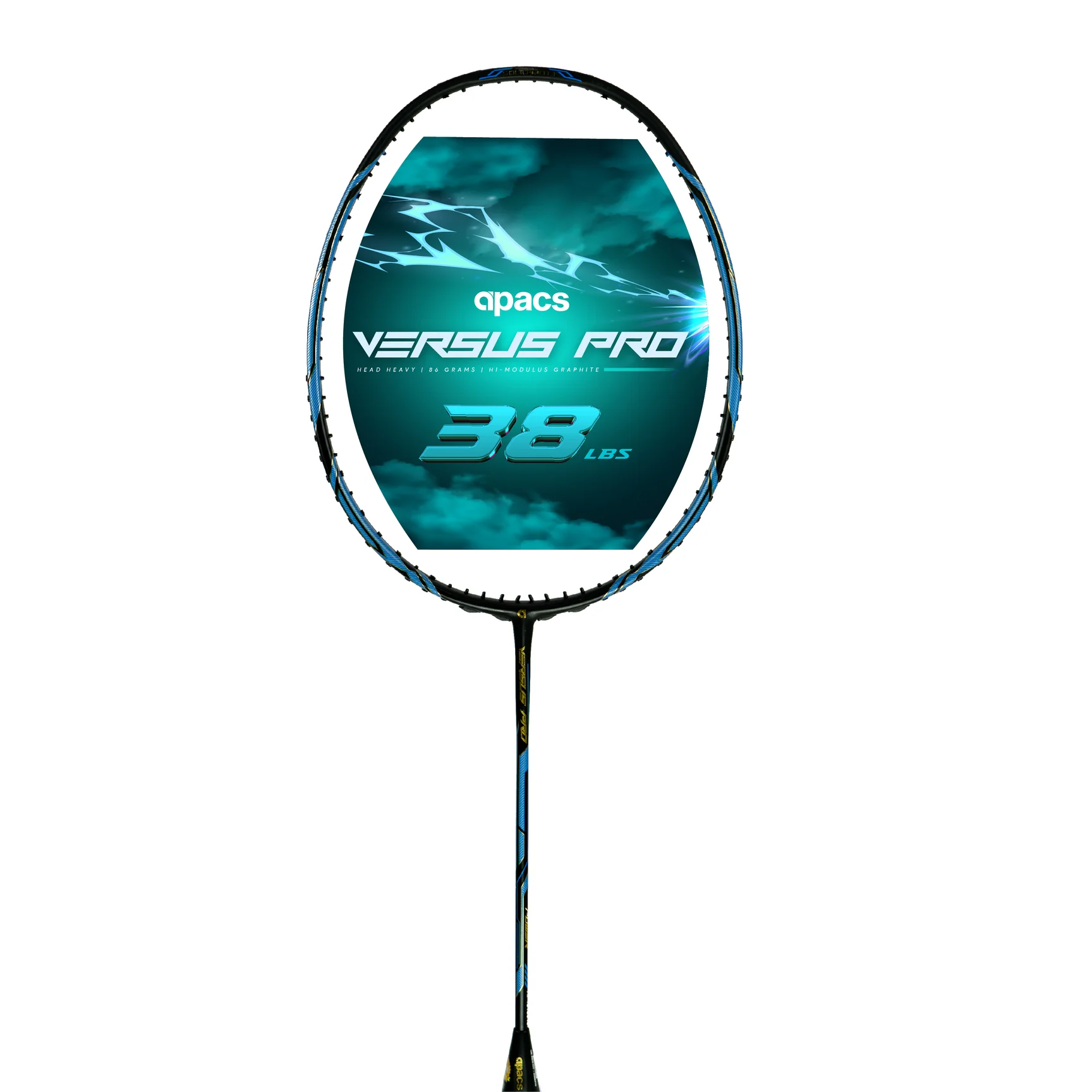 Apacs Versus Pro Badminton Racquet - (Black) - Warrior Sports (India)