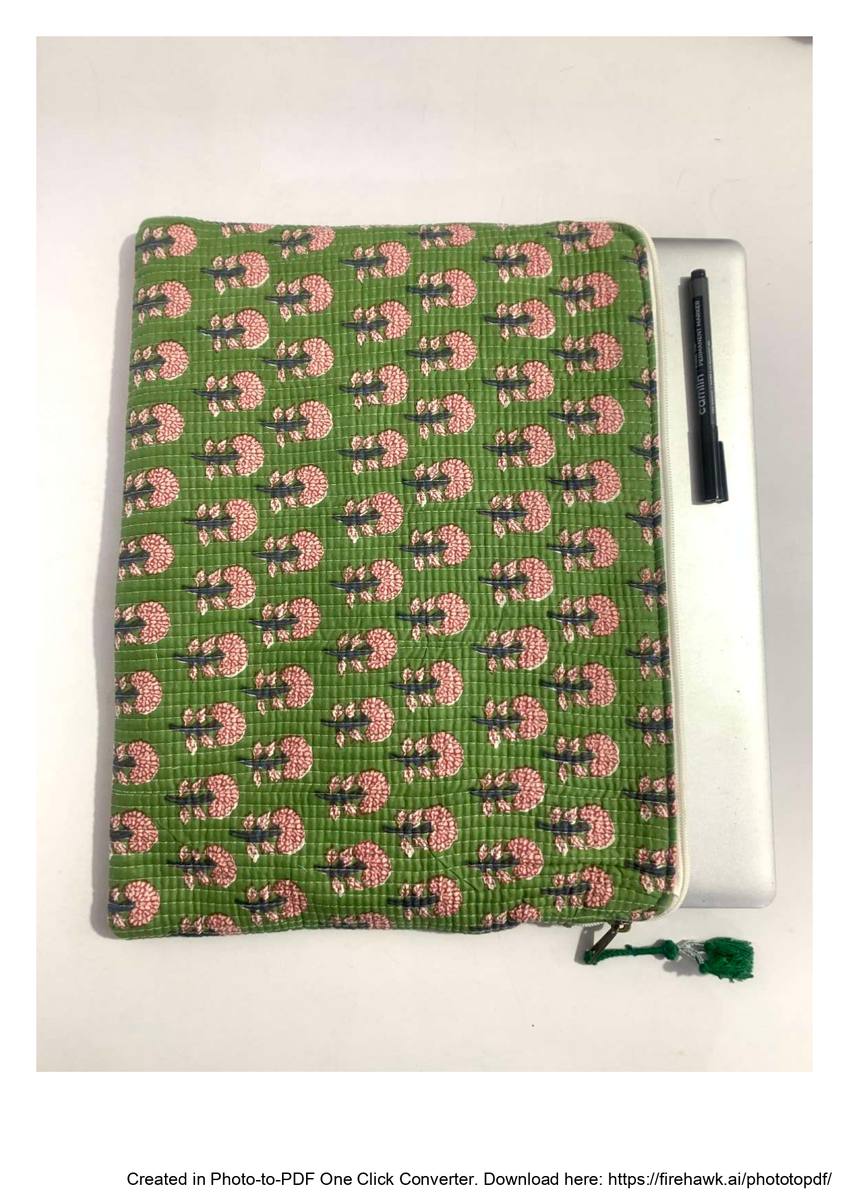 Quilted Laptop Bag 12*16 - HeartFul Craft