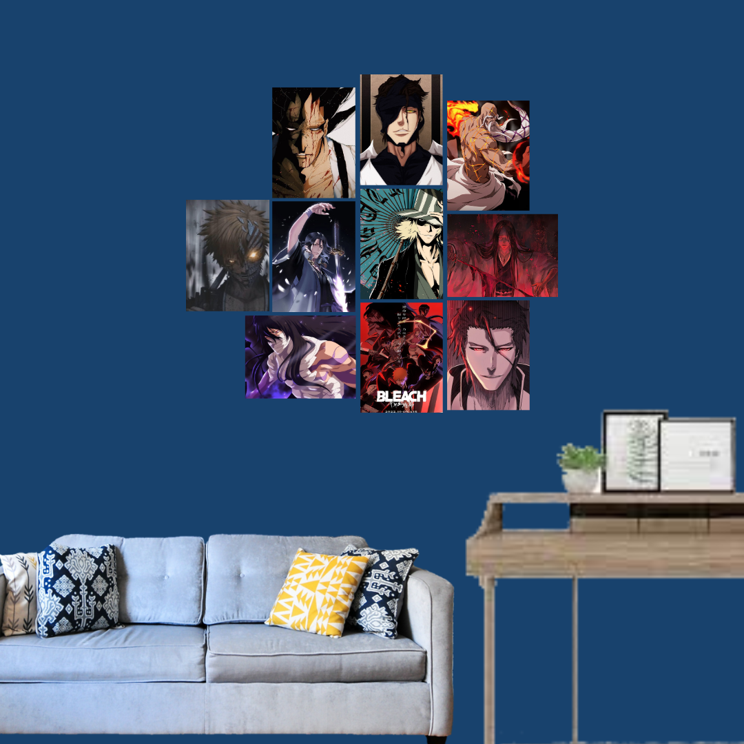 Bleach- Decor | Pack of 10 Wall Posters kit | Anime Wall Posters ...