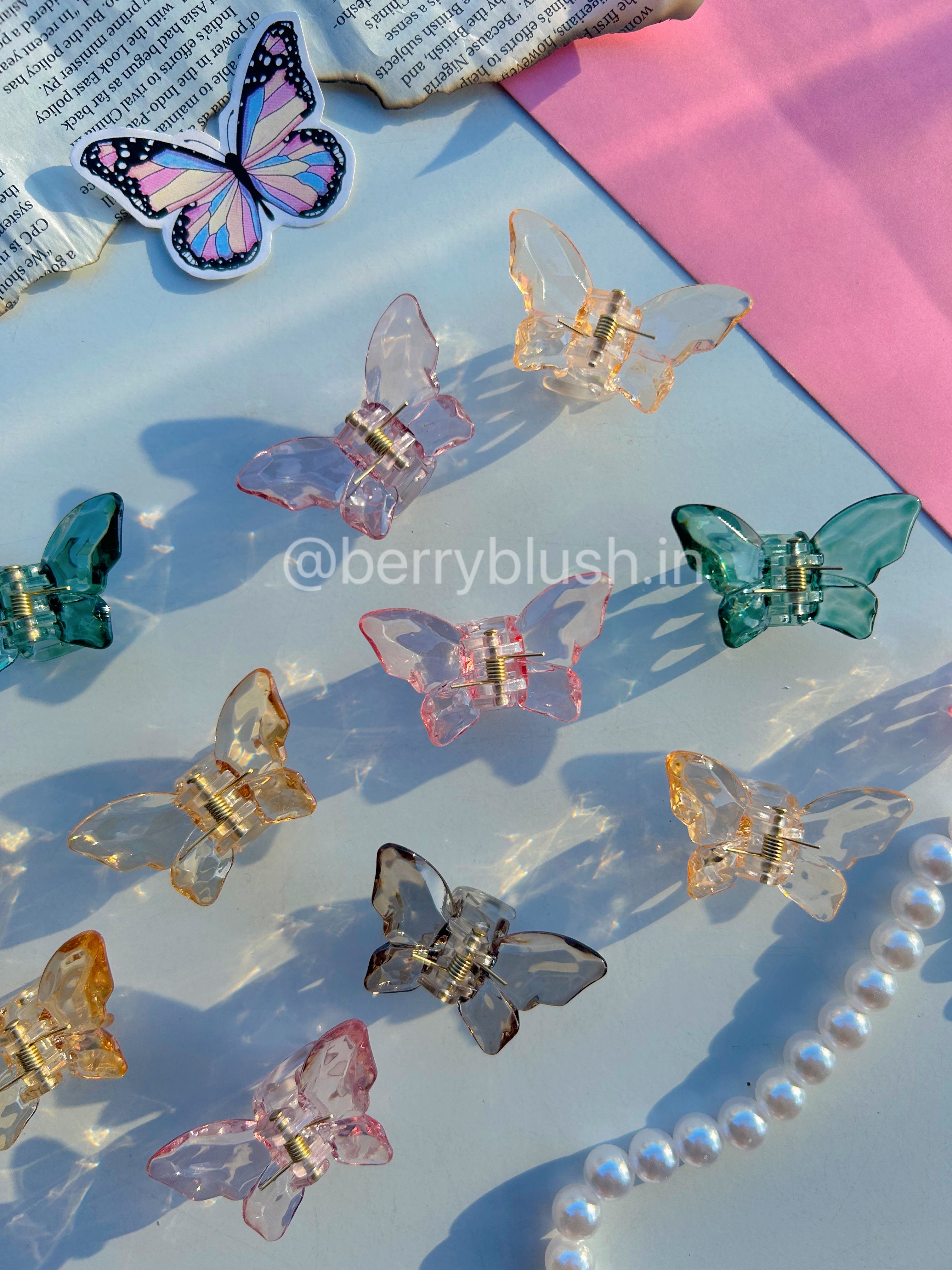 Butterfly Crystal mini Clutcher - Berry Blush