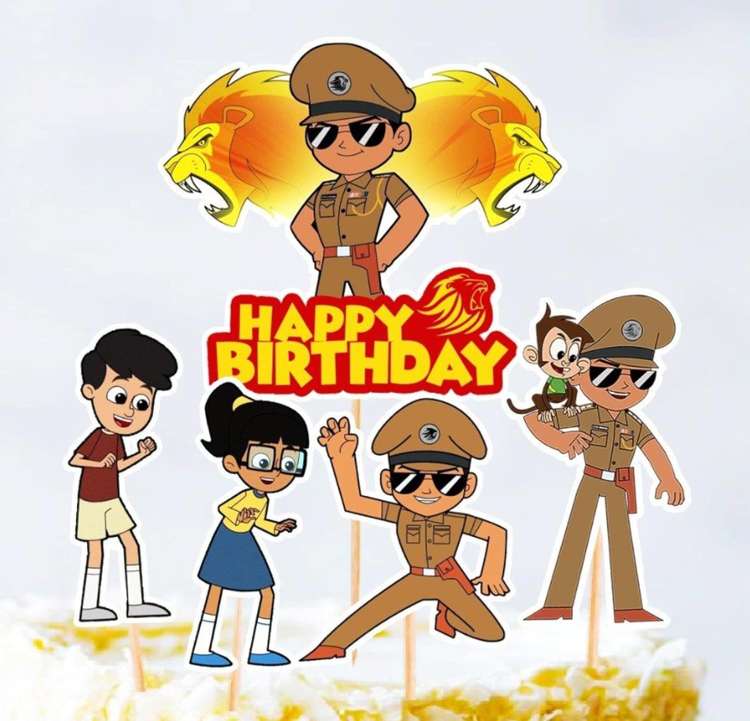 Little Singham Cake paper Topper Birthday Cake Decoration - Divena In ...