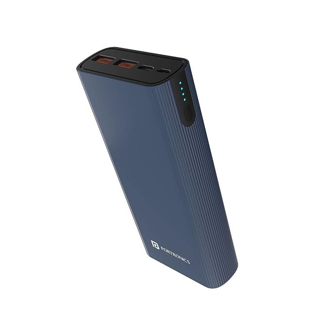 Portronics Power 45 20000mAh Super Fast Charging Metal Power Bank ...