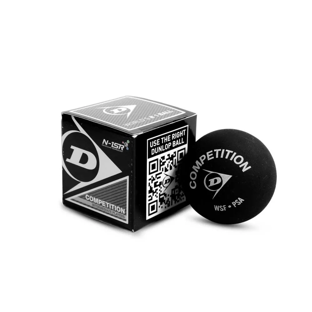 Dunlop Competition Single Dot Yellow Squash Ball (1 Ball) - Warrior ...