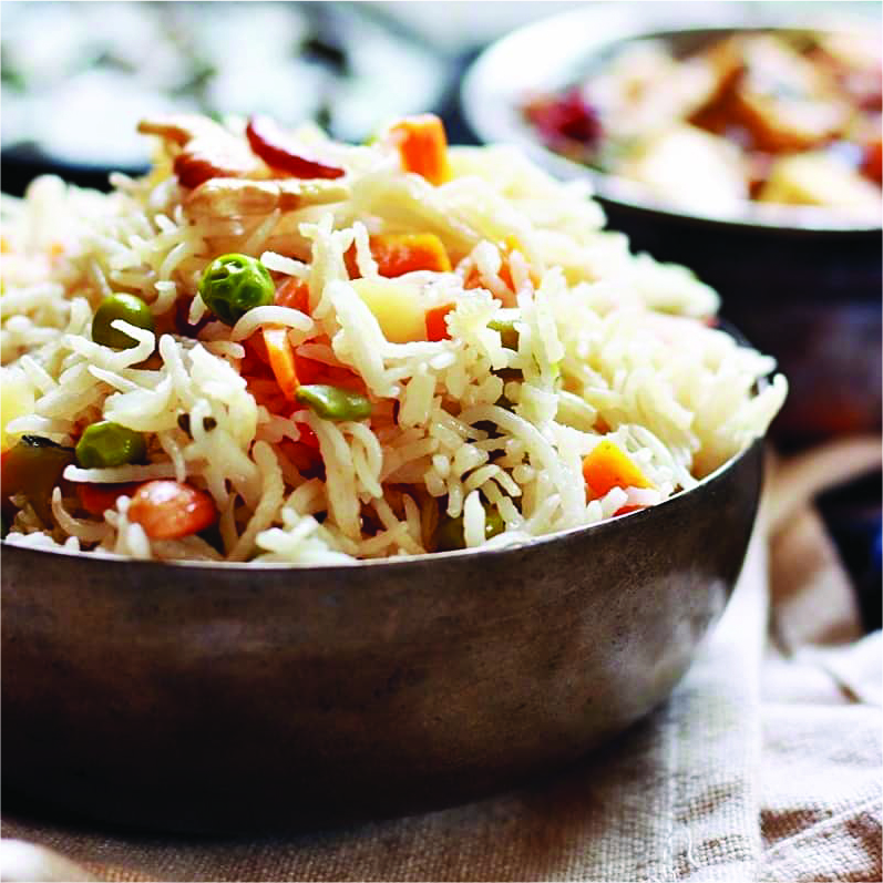 Vegetable Pulav Rice - Jyoti's Vegetarian