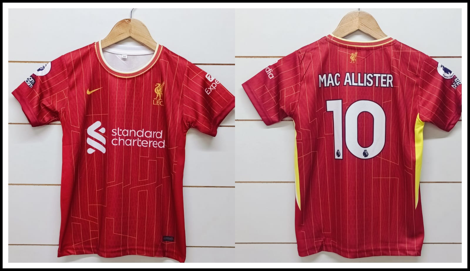 LIVERPOOL 2024-25 HOME MAC ALLISTER KIDS BROWN COLOR HALF SLEEVE ...