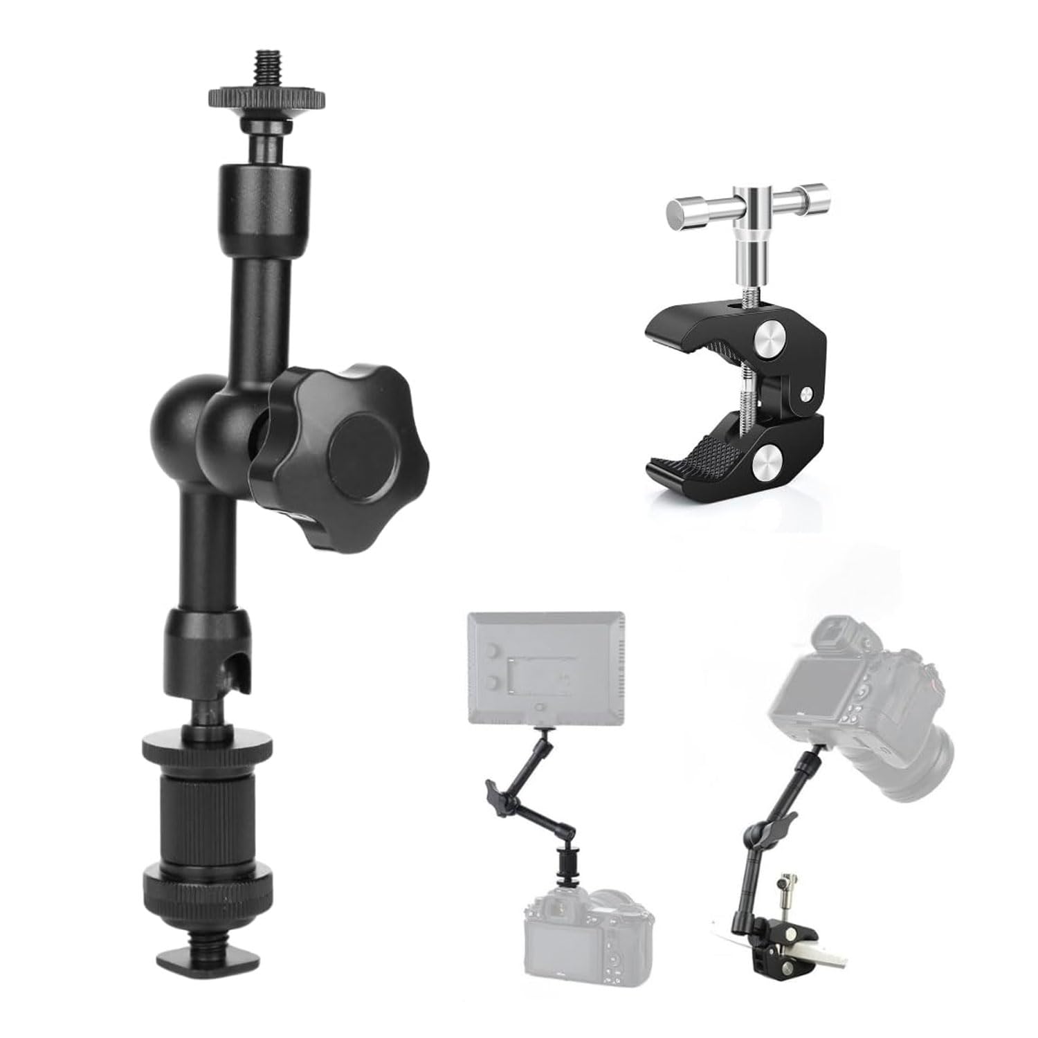 GIFTMAX Magic Articulating Adjustable Arm with 1/4" Tripod Screw Super ...
