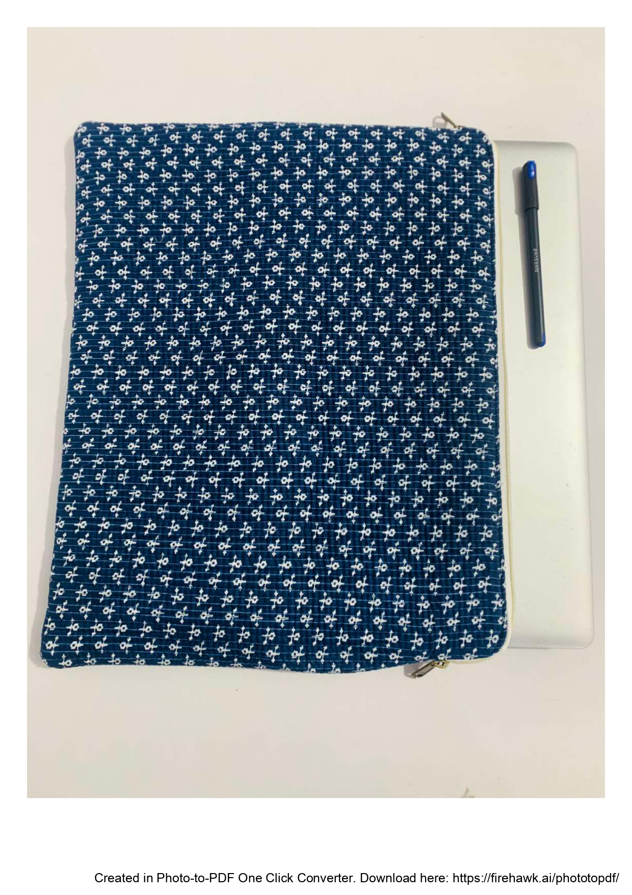 Quilted Laptop Bag 12*16 - HeartFul Craft