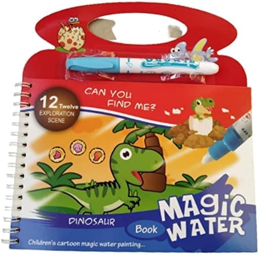 Reusable Magic Water Painting Book with Magic Doodle Pen Kids Coloring ...