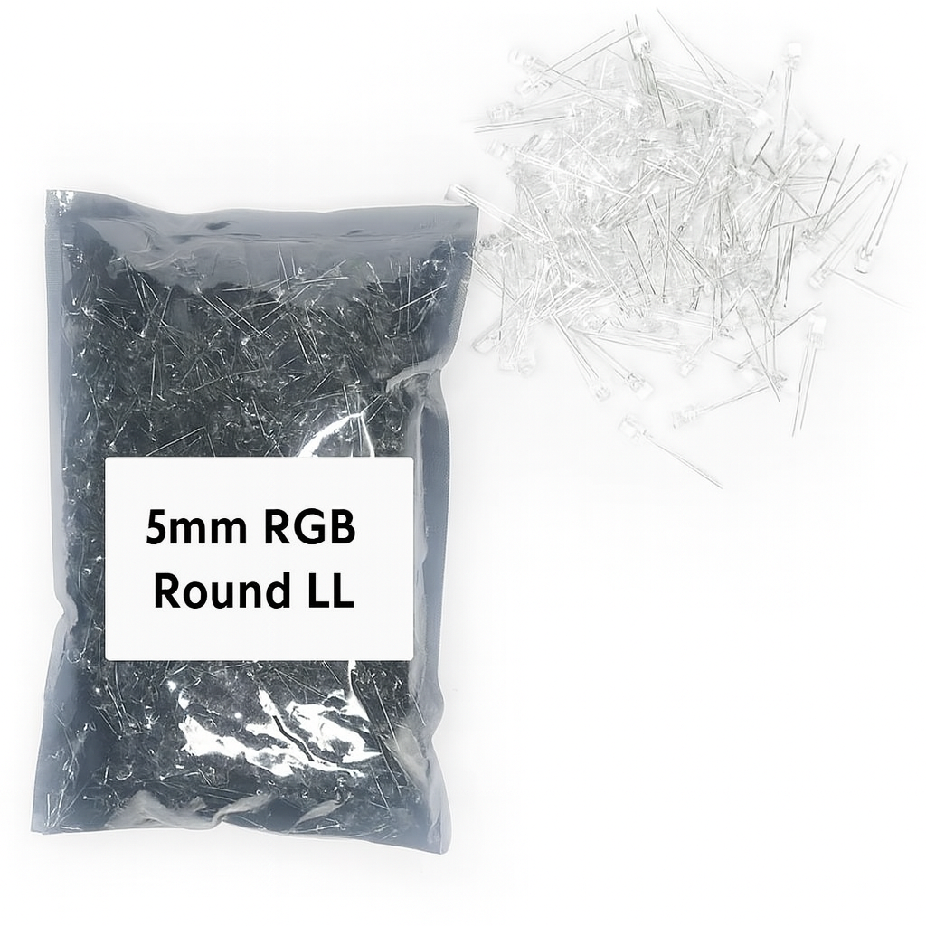5mm RGB Color ROund LL Clear LED(Light Emitting Diode) 1 Packet (1000 ...