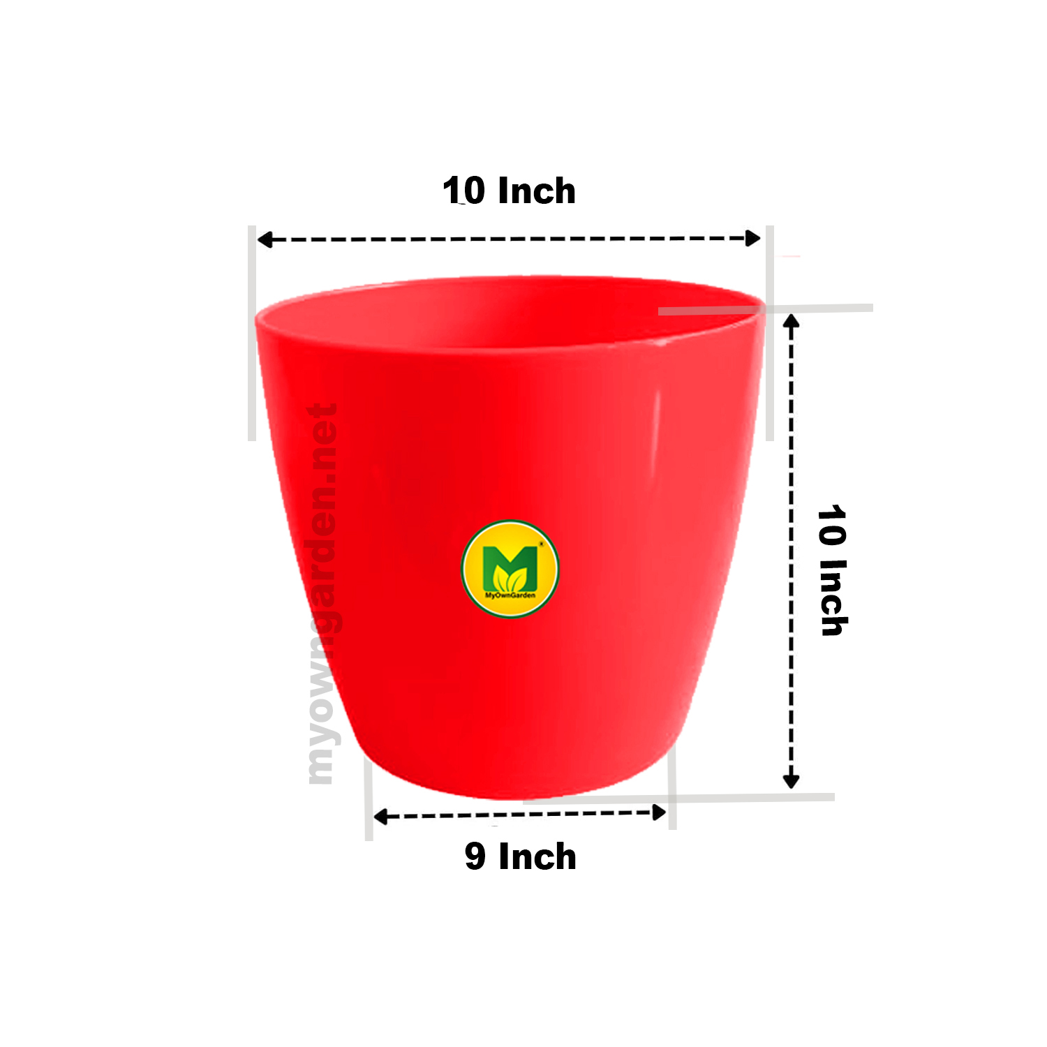 10 Inch Indoor Pot in Vibrant Red - Order Online from MyOwnGarden Chennai