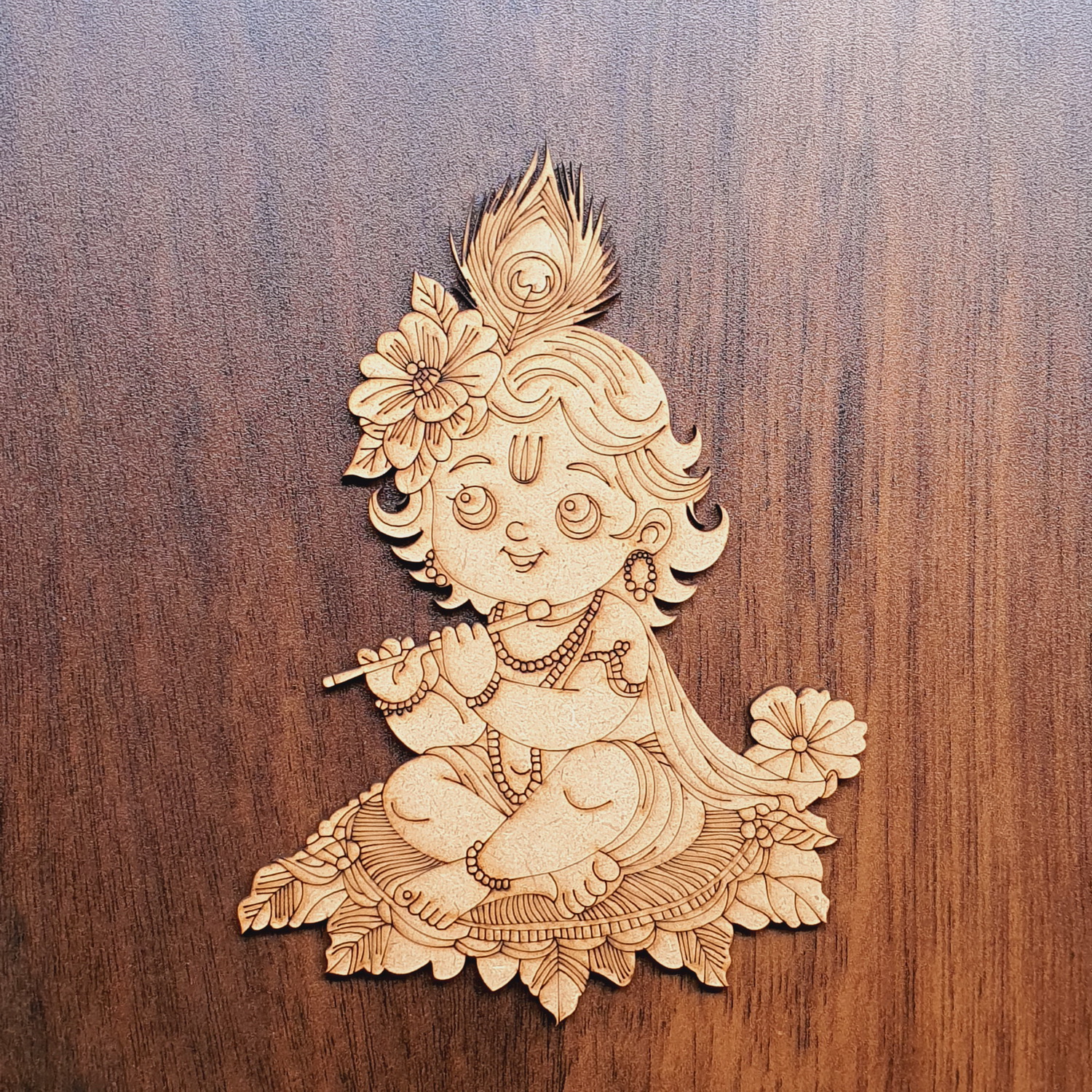 Little Krishna Shape Pre Mark Plain MDF Fridge Magnet you can colour on ...