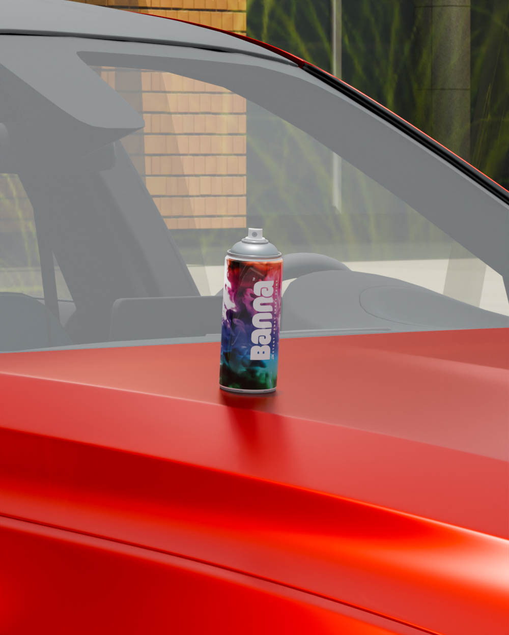 Maharaja Red Hyundai Automotive Spray Paint - Banna Aerosol