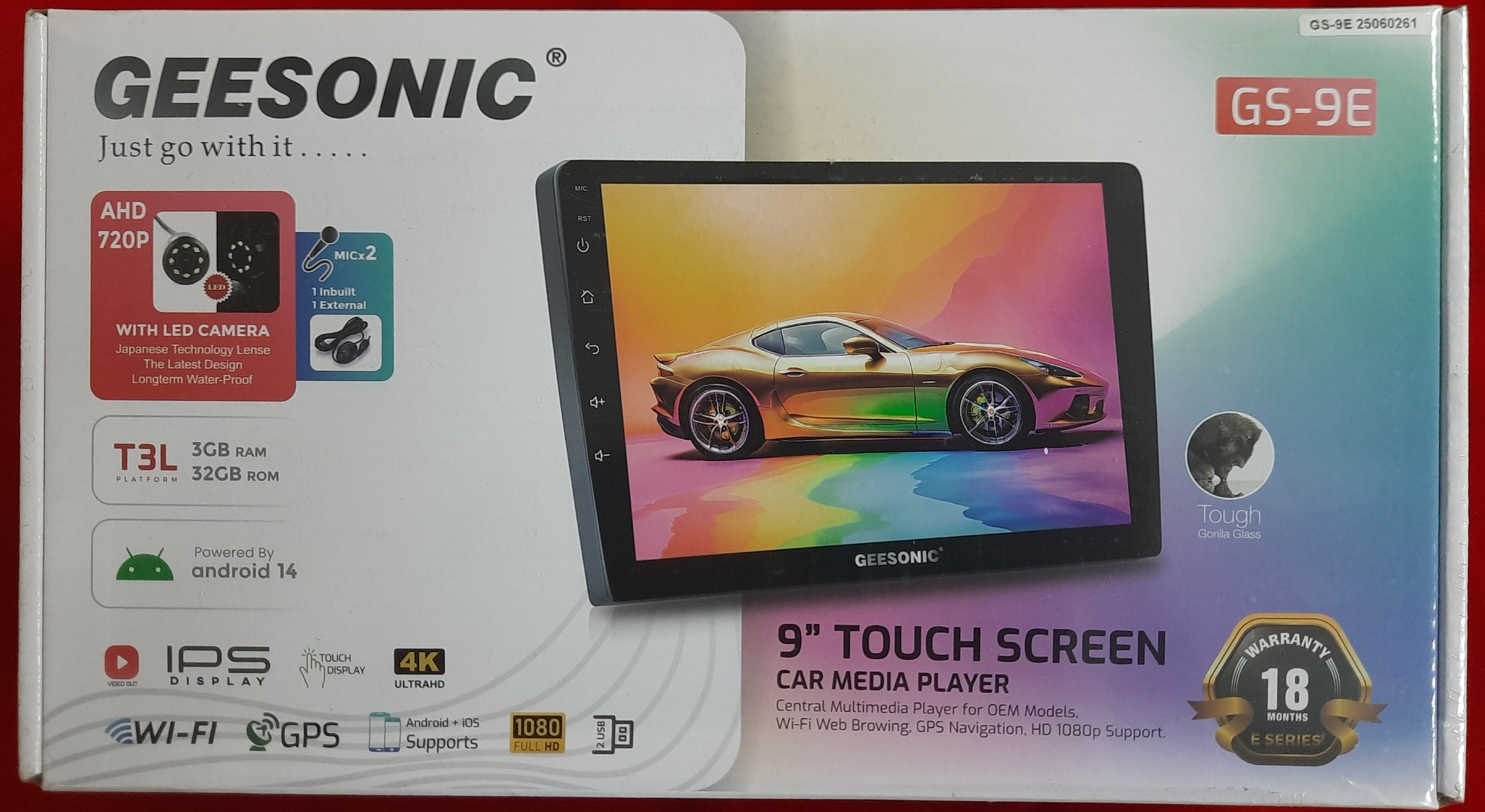 GEESONIC (GS-9E) 9" ANDROID TV WITH CAMERA & MIC - Yokesh Electronics