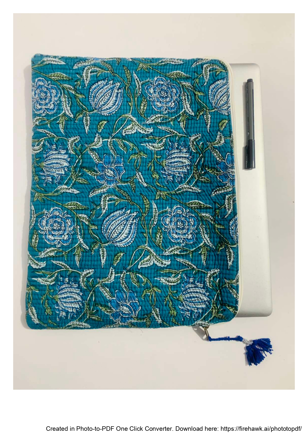 Quilted Laptop Bag 12*16 - HeartFul Craft