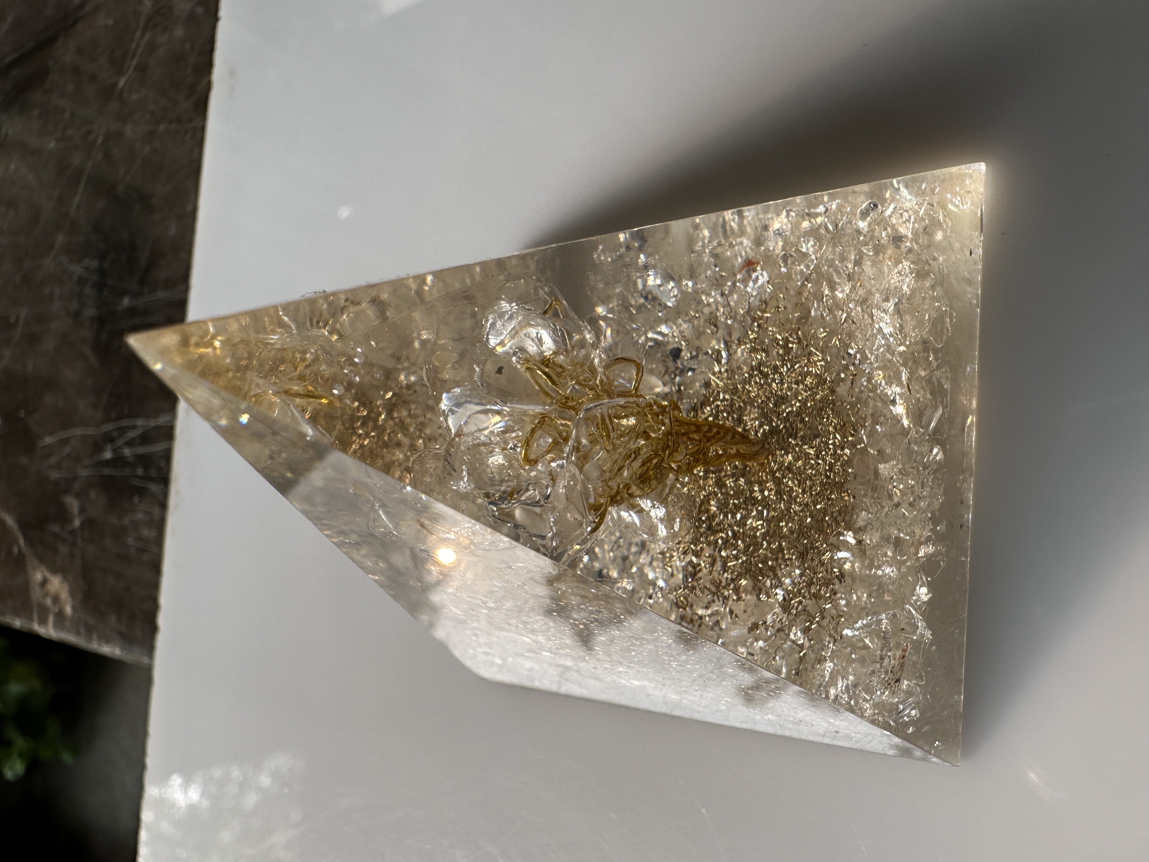 Clear Quartz Pyramid - The Manifestation Pyramid - My Crystal