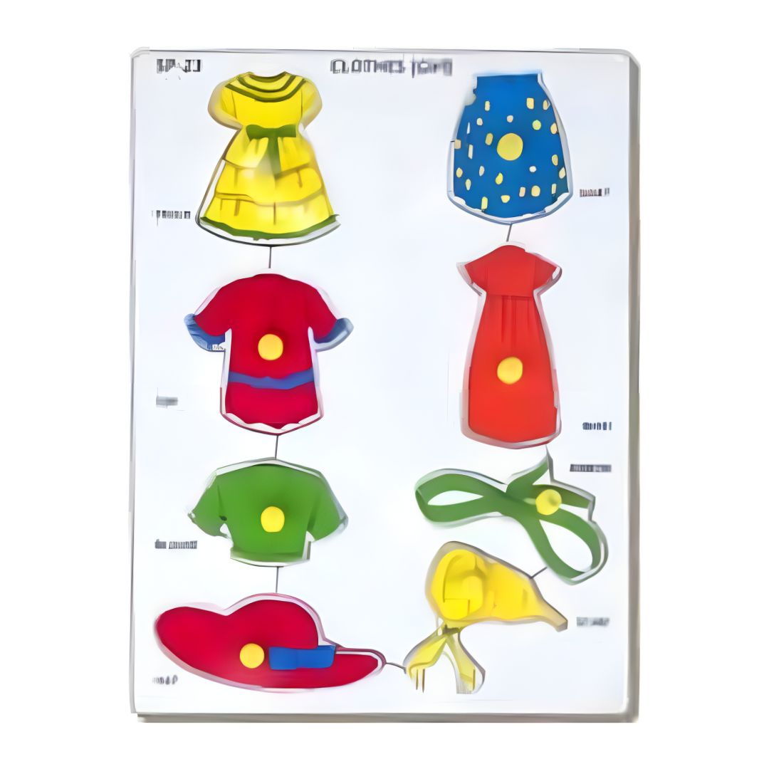 Girls clothes puzzle with knob - Chotan.in (A Product of KickMark India)