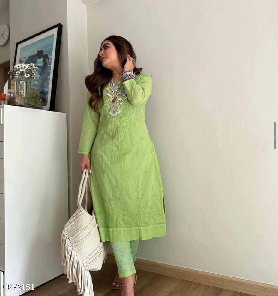 Lucknow chikankari Handwork Embroidered Suit - The Aspire Collection