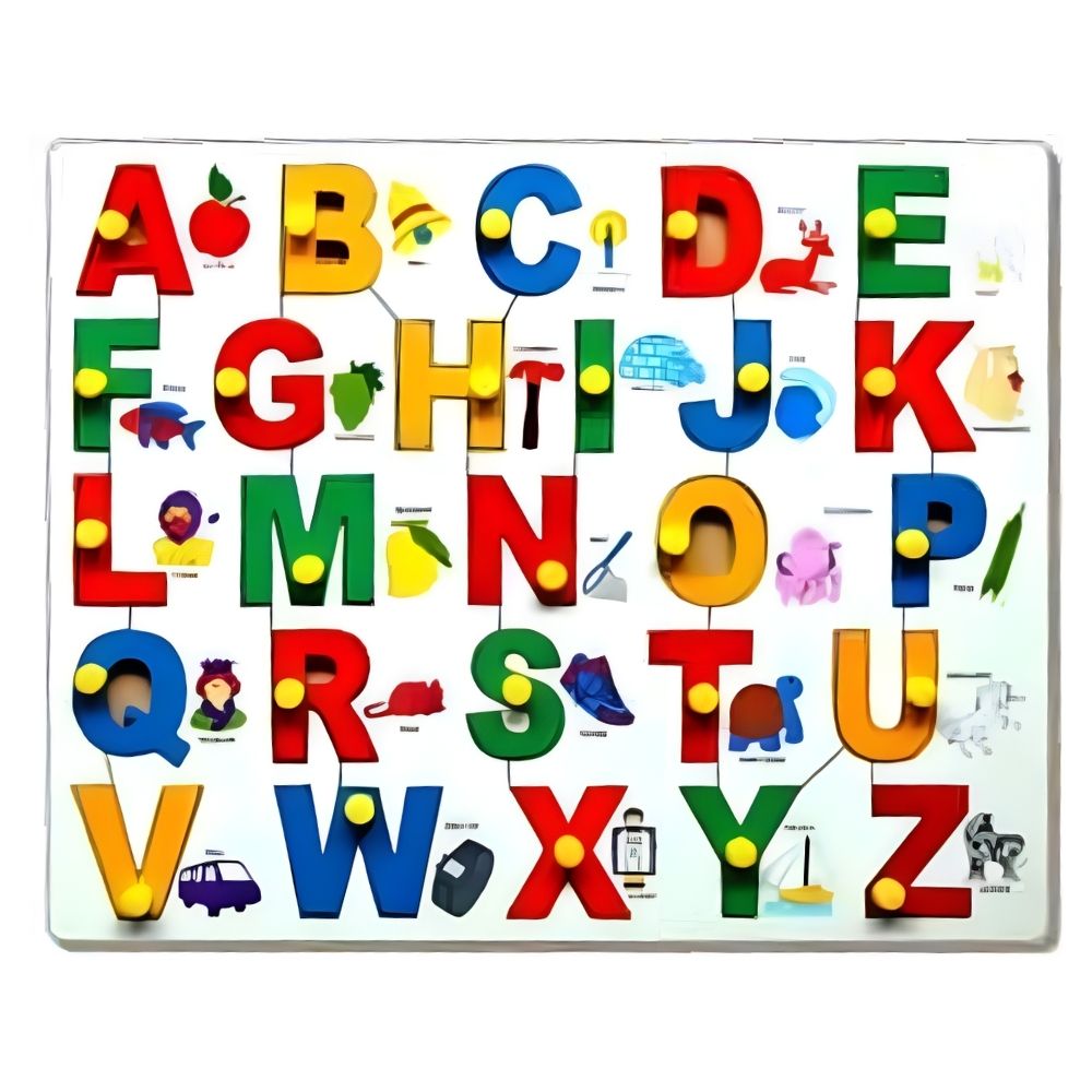 English Alphabet Picture Match With Knob - Chotan.in (A Product of ...