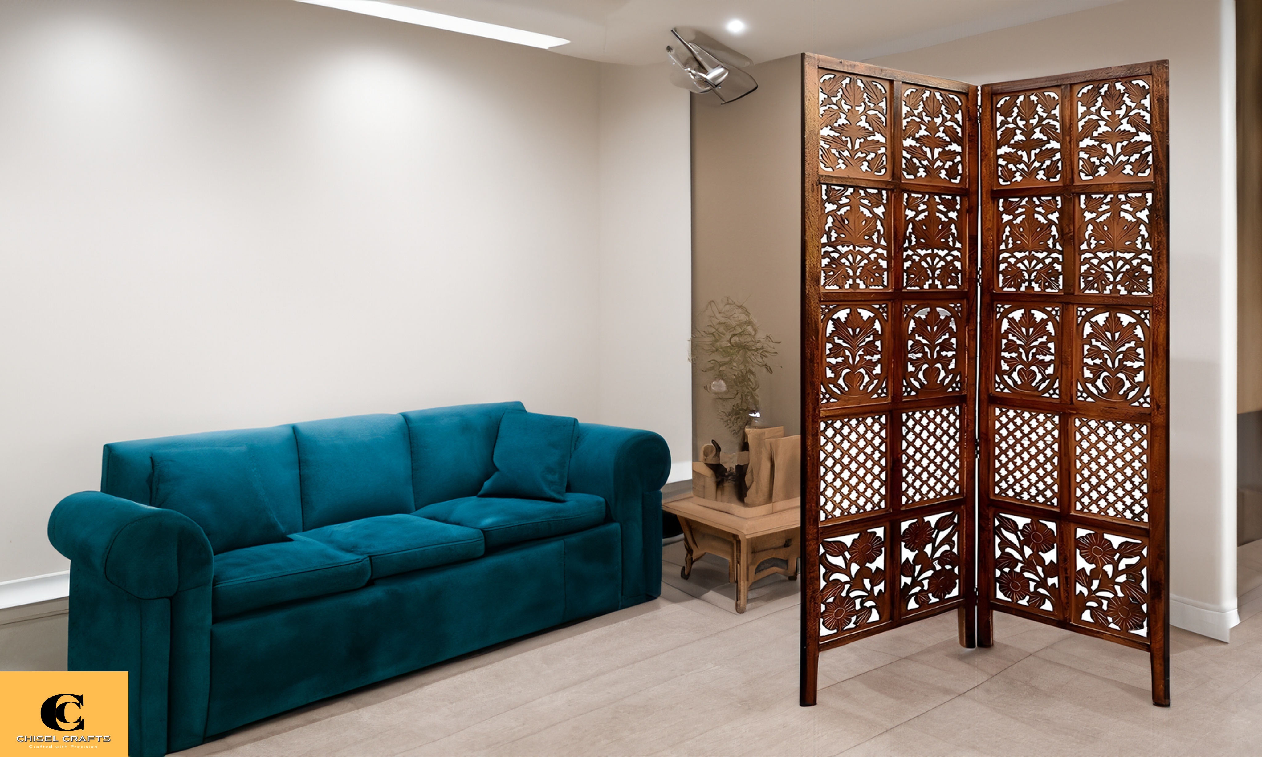 CHISEL CRAFTS® Wooden Room Partition for Living Rooms/Wooden Screen ...