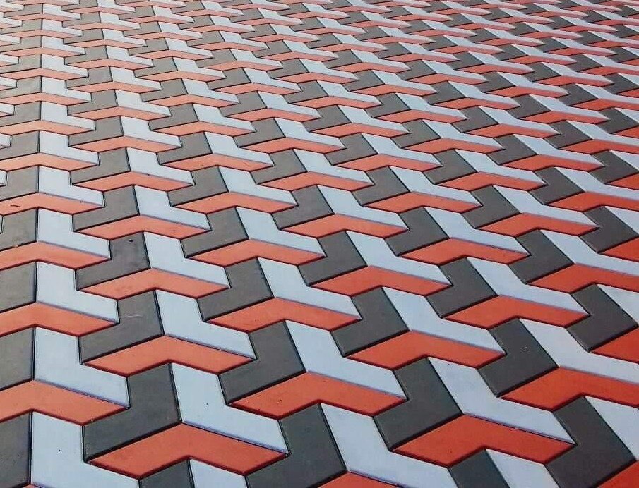 Triangular Interlocking Cement Paver Block 60mm - builderstore.in