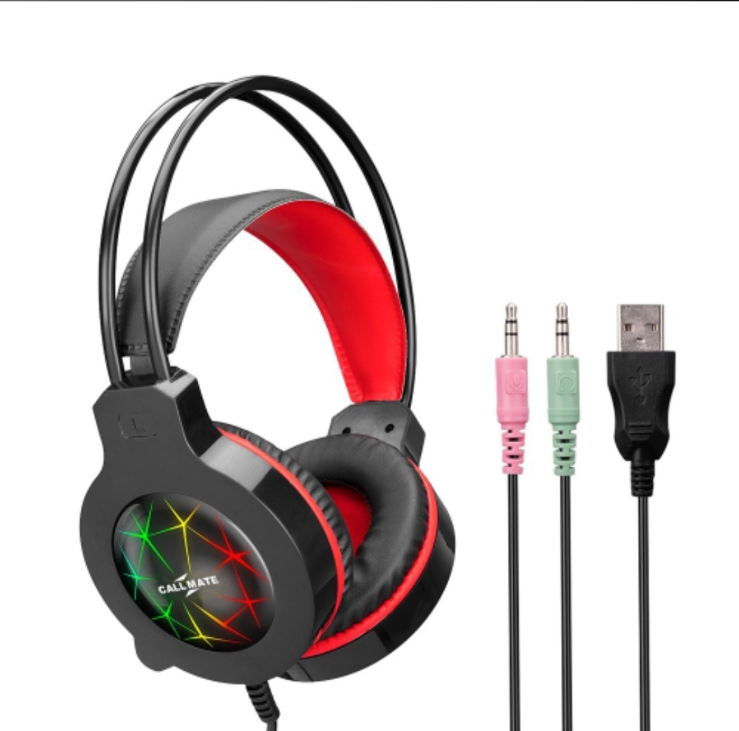 CALLMATE gaming headphone with rgb and 40mm built in microphone - Lumm