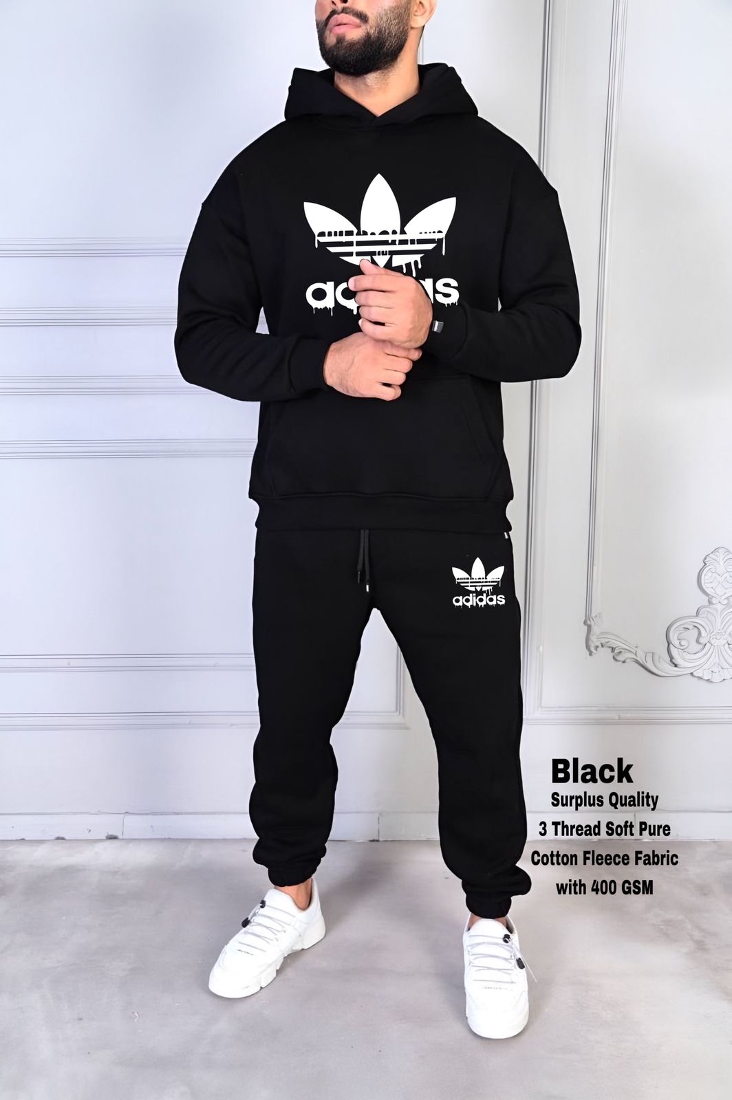 ADIDAS - WINTER TRACKSUIT FULL WARM HOODIE + LOWER - SHREE KAMAL STORE