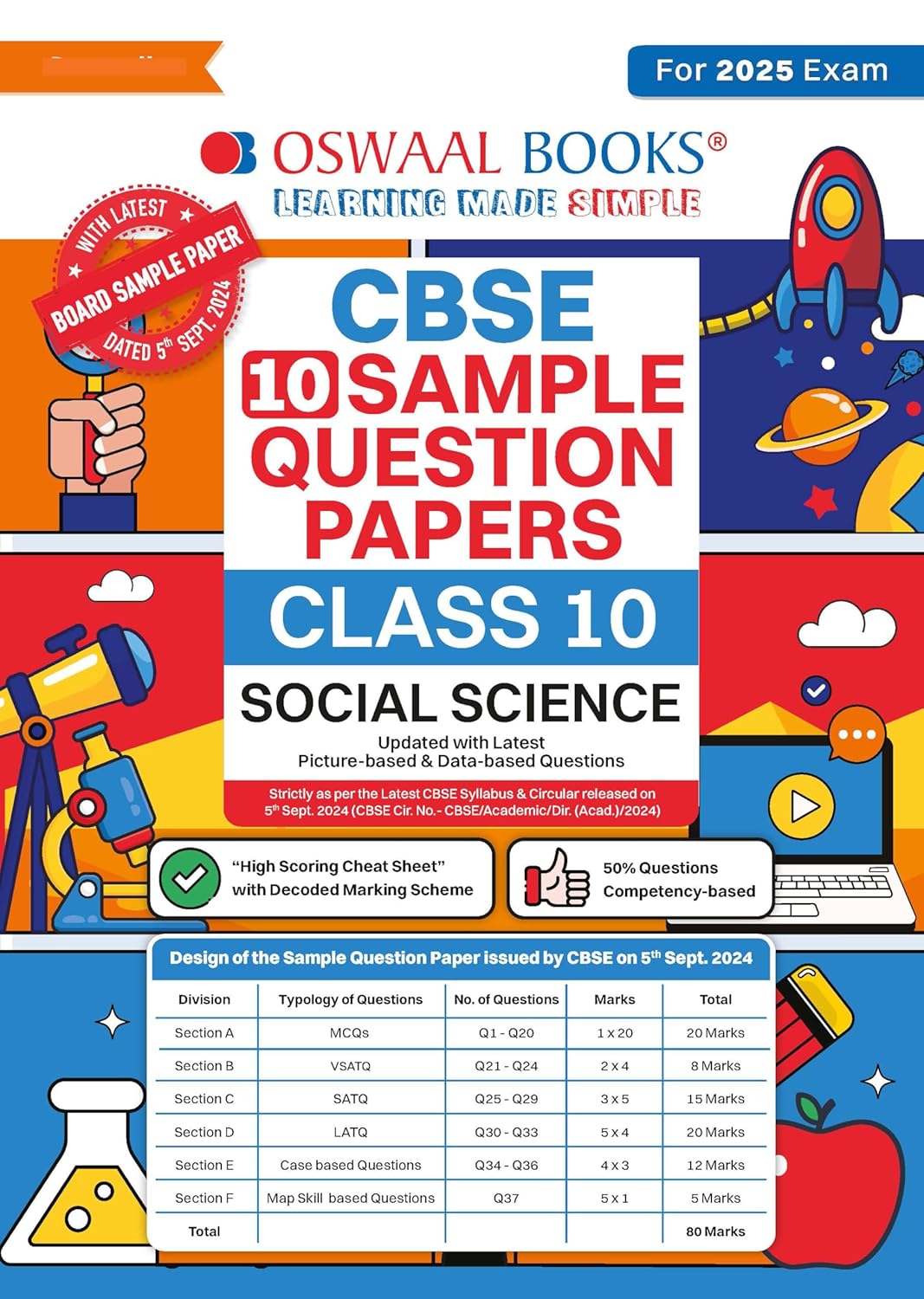 Oswaal CBSE Sample Question Papers Class 10 Social Science Book (For ...