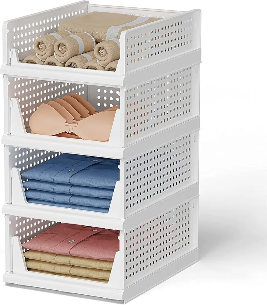 TEX-RO Complete Clothes Organization Set: Storage Rack, Cupboard For ...