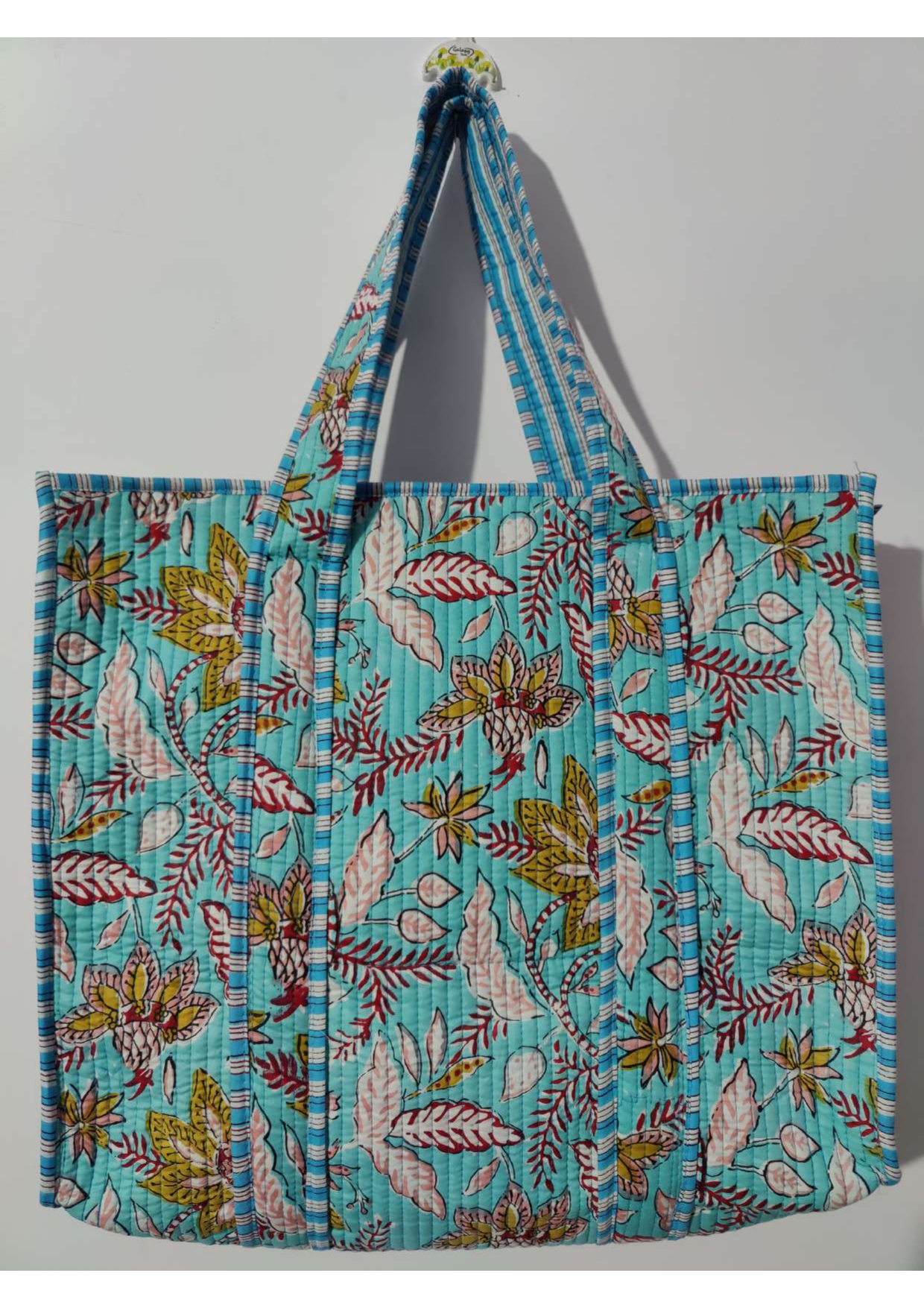 Quilted Cotton Tote Bag 18*18*6 - HeartFul Craft