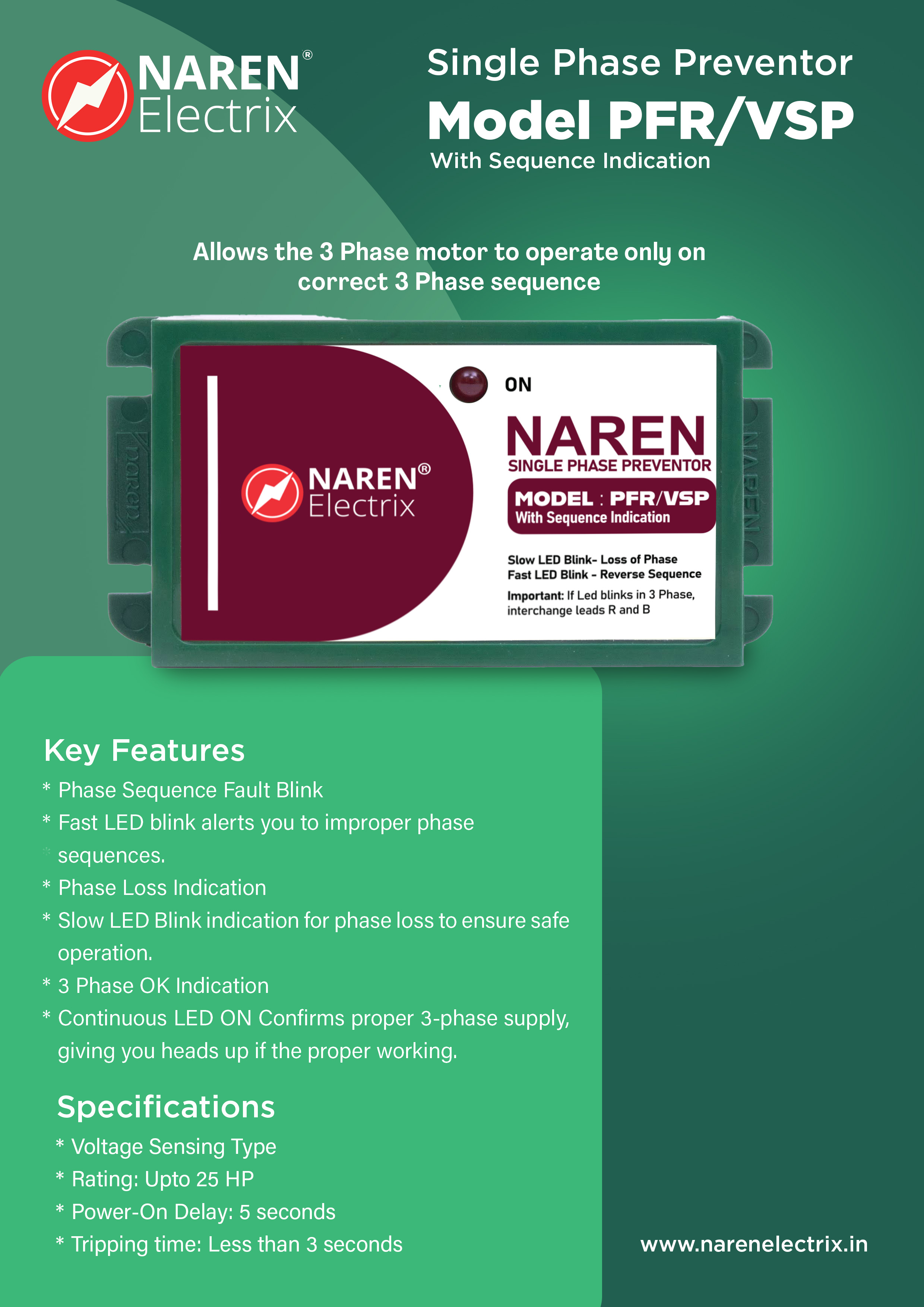 Model PFR/VSP (With Sequence Indication) - Naren Supratech