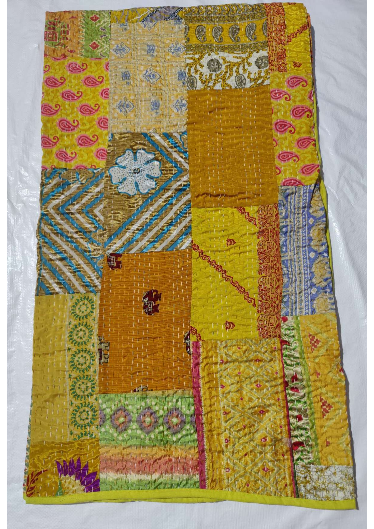 Silk Patola Kantha Patchwork - HeartFul Craft