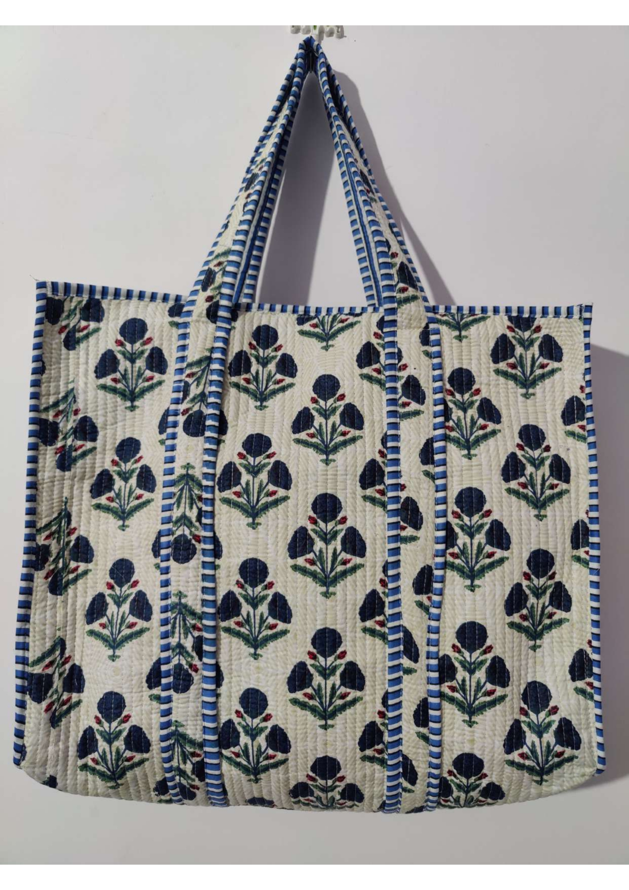 Quilted Cotton Tote Bag 18*18*6 - HeartFul Craft