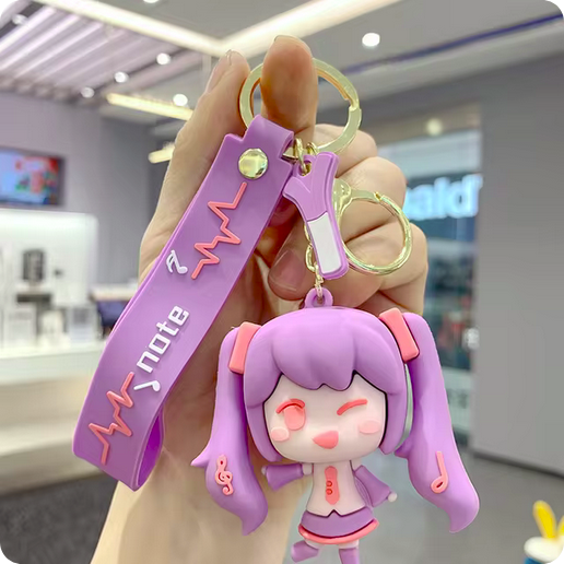 Hatsune Miku Charm Keychain Purple - Manga Store