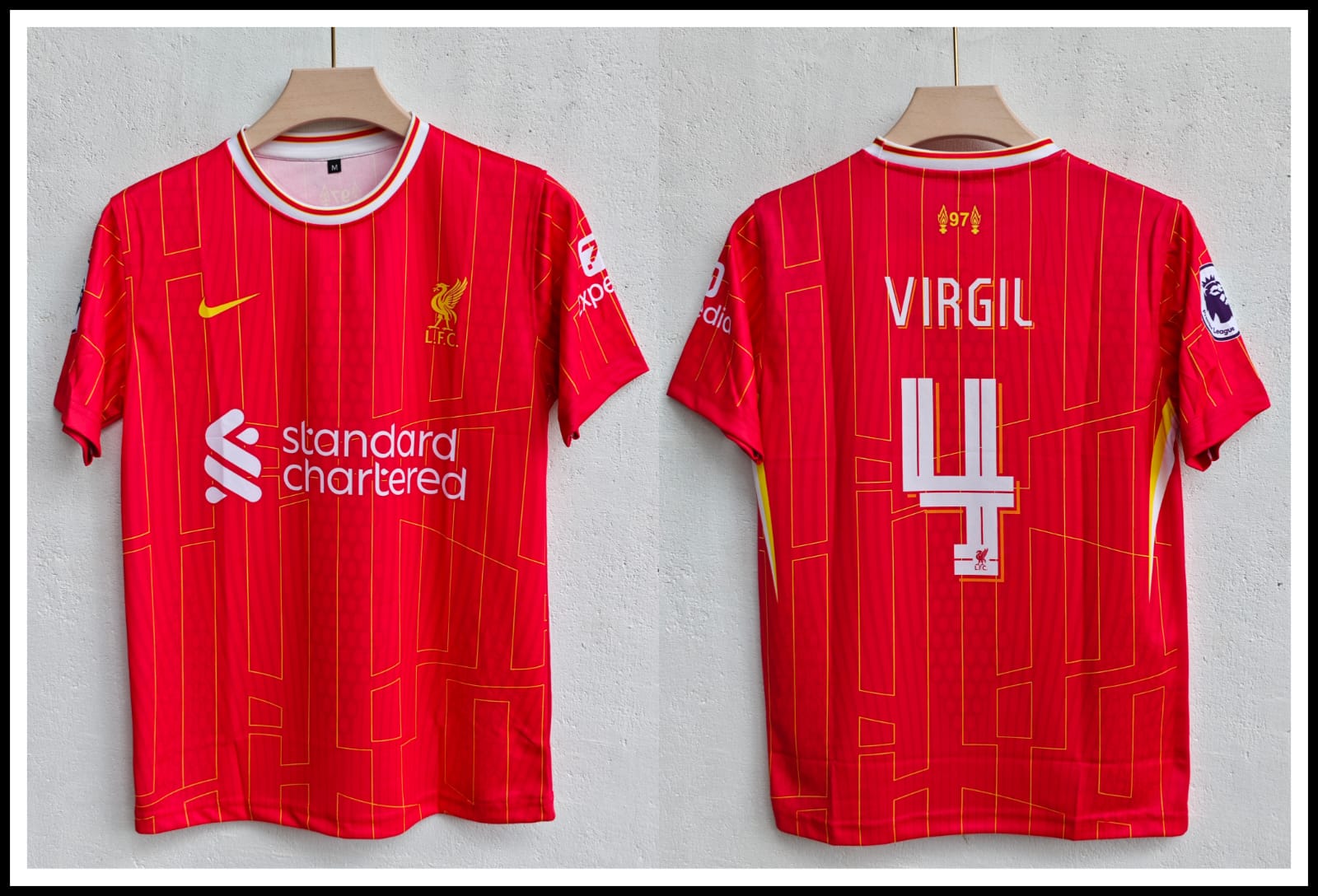 LIVERPOOL 2024-25 HOME VIRGIL RED COLOR HALF SLEEVE SUBLIMATION - Elite ...
