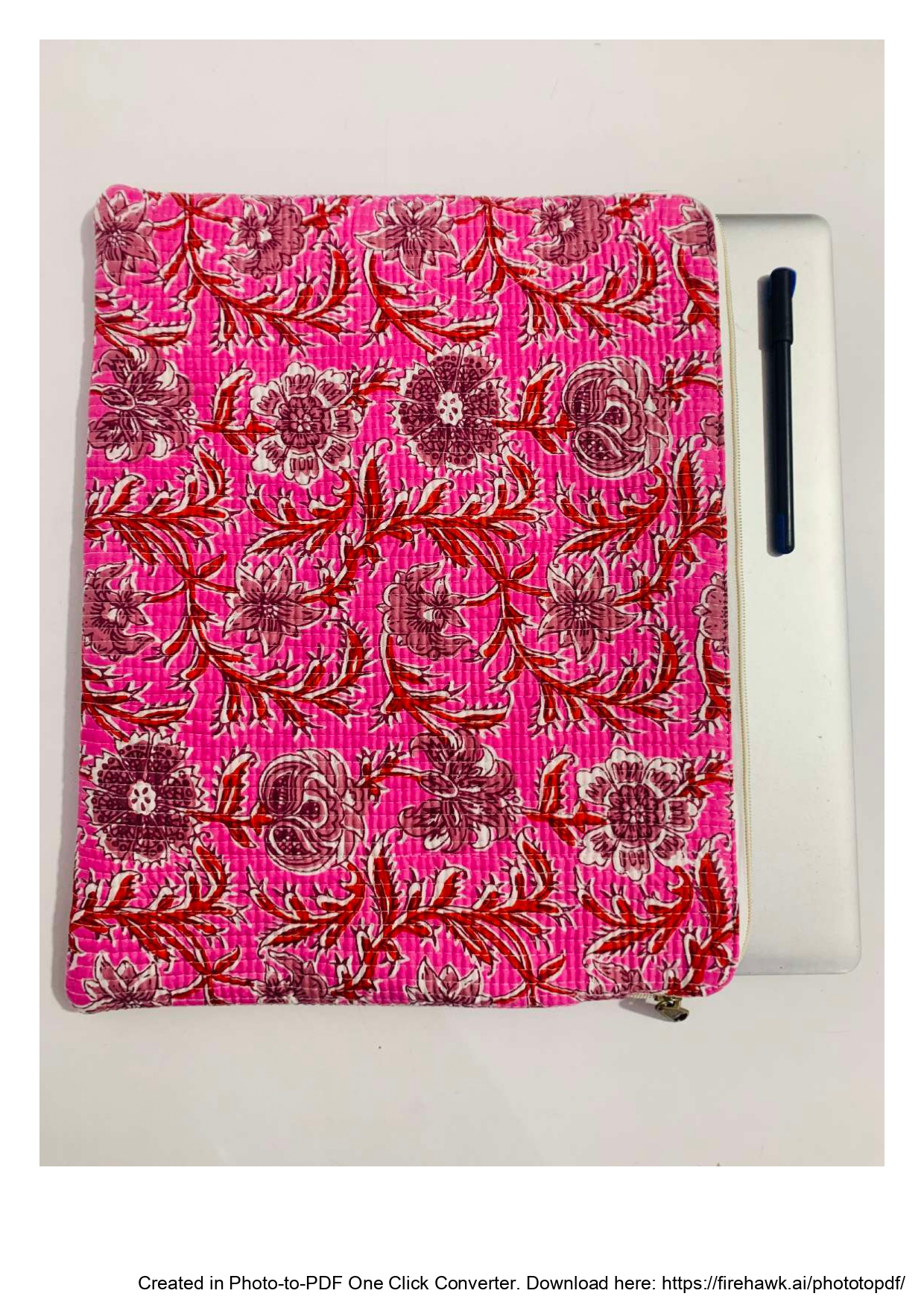 Quilted Laptop Bag 12*16 - HeartFul Craft