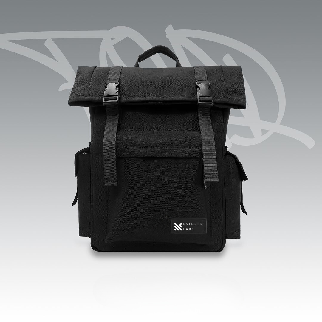 FOLD BACKPACK BLACK - Esthetic Labs