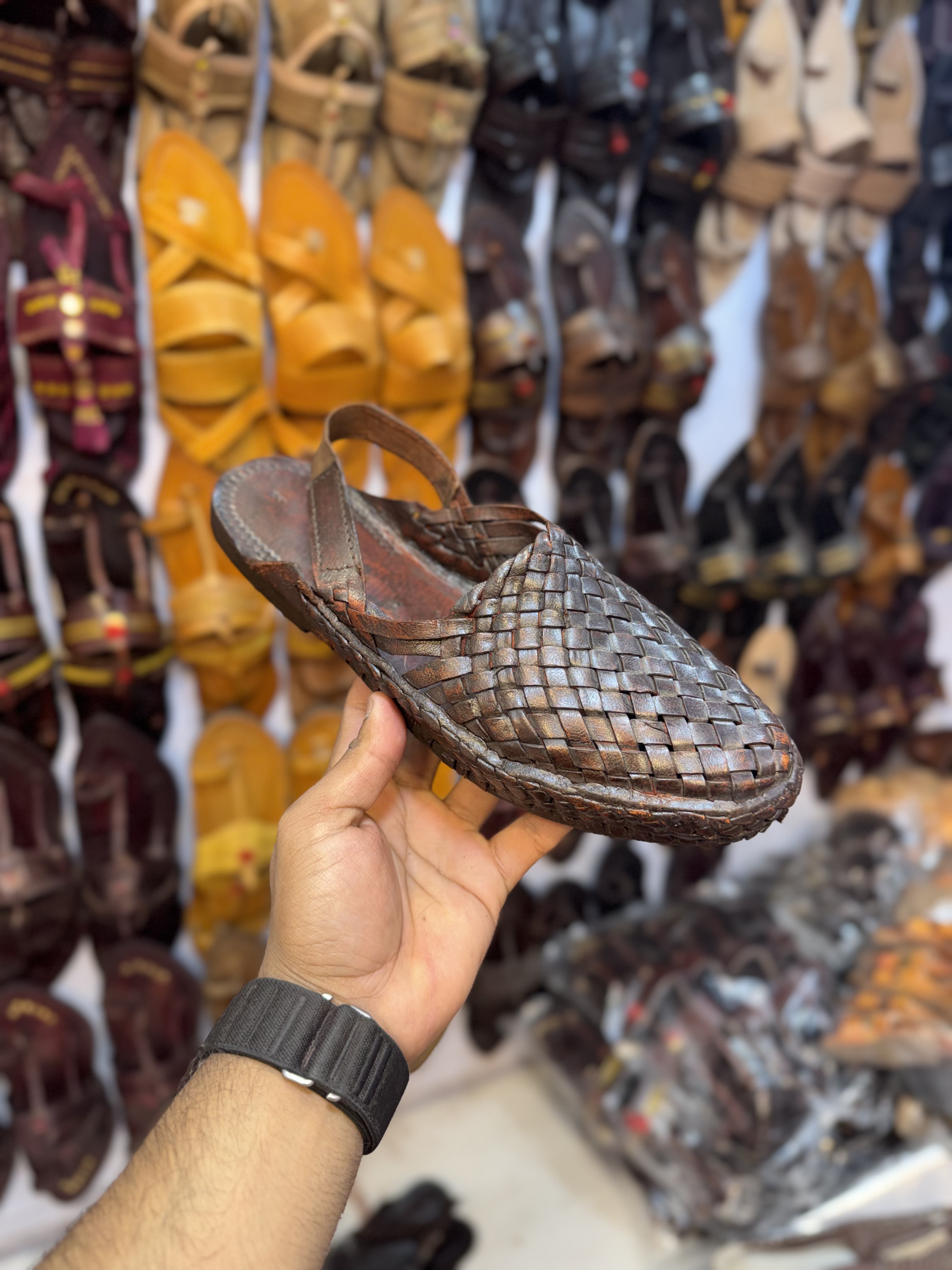 Chatai bantu with rubber sole - Kala Chappal