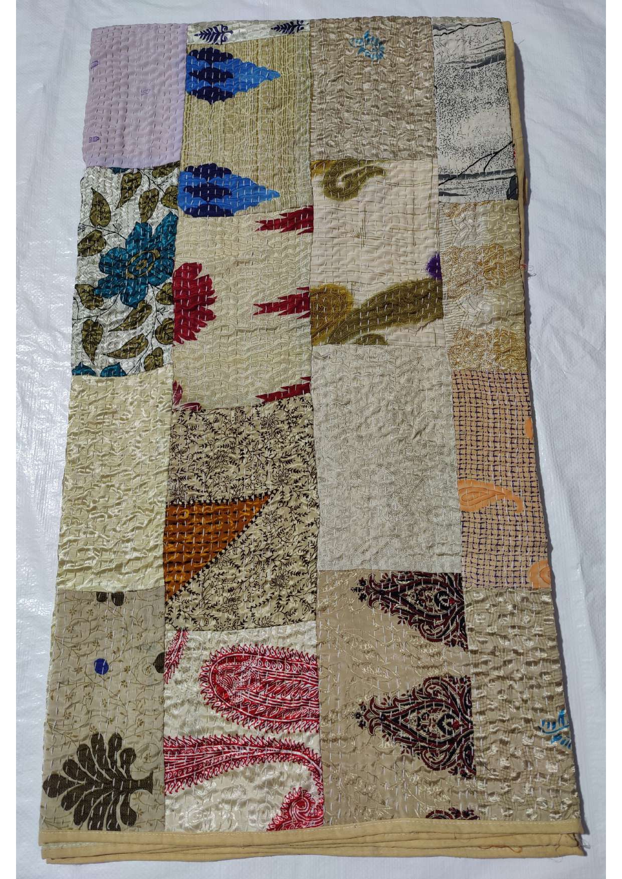 Silk Patola Kantha Patchwork - HeartFul Craft