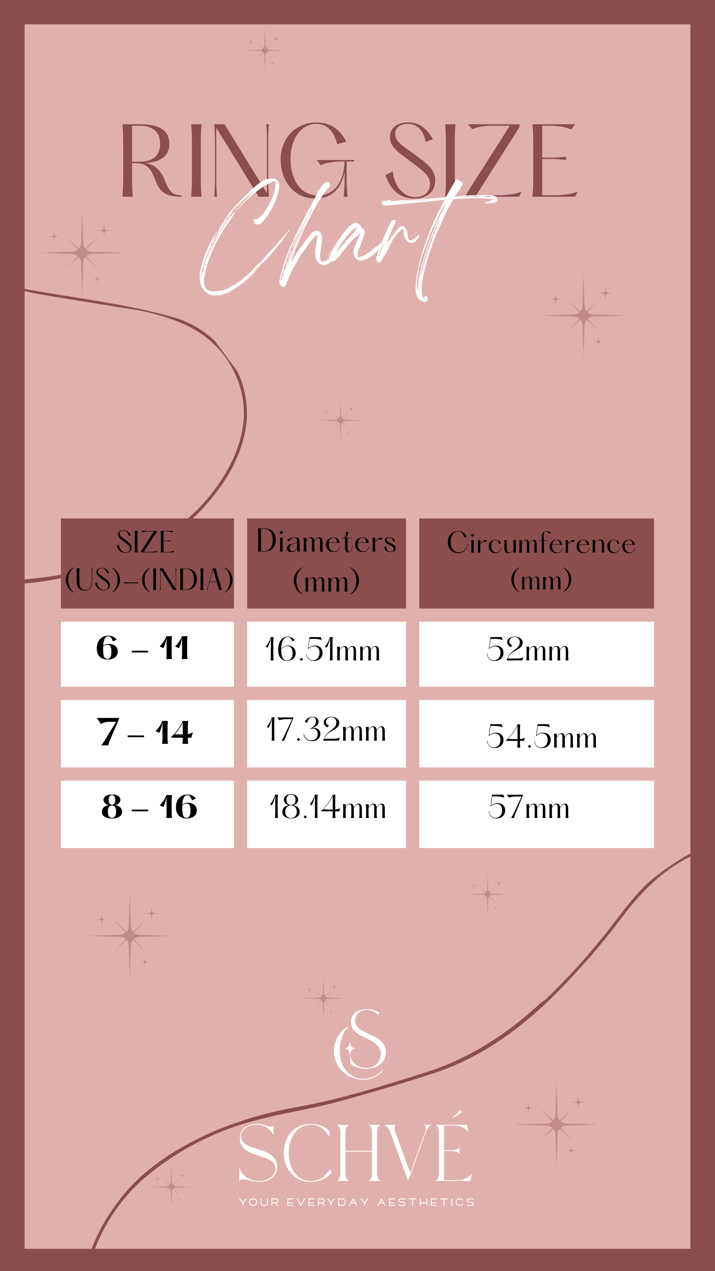 RING SIZE GUIDE & CHART : SCHVE.CO JEWELRY